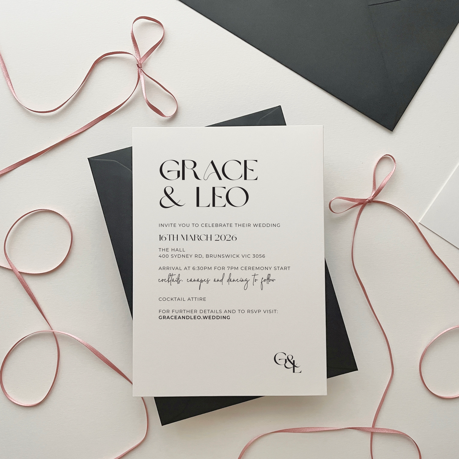 GRACE Invitation Suite – Ivory & Ink Weddings