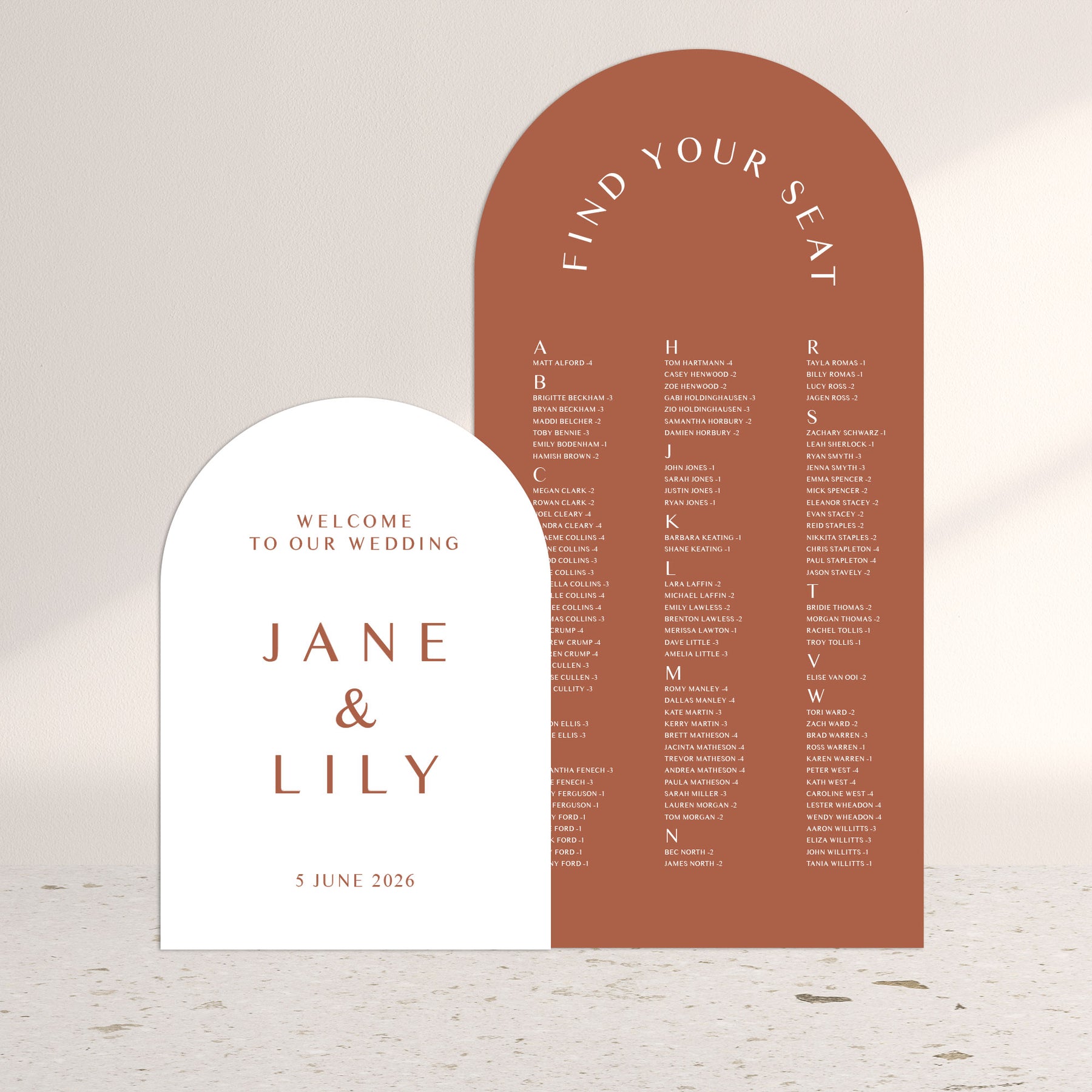 JANE 2 Sign Package – Ivory & Ink Weddings