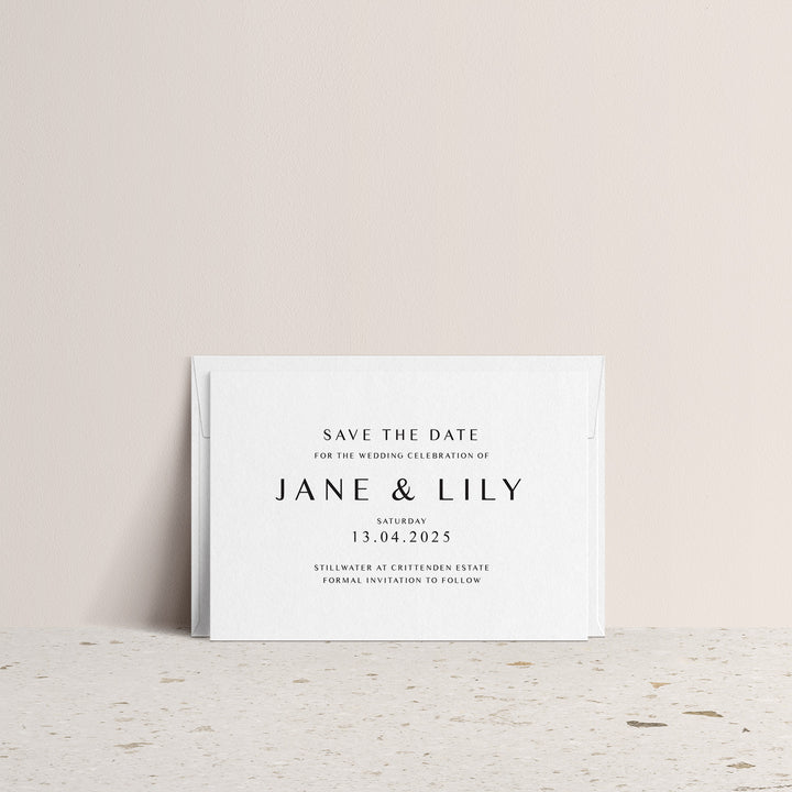JANE save the date – Ivory & Ink Weddings