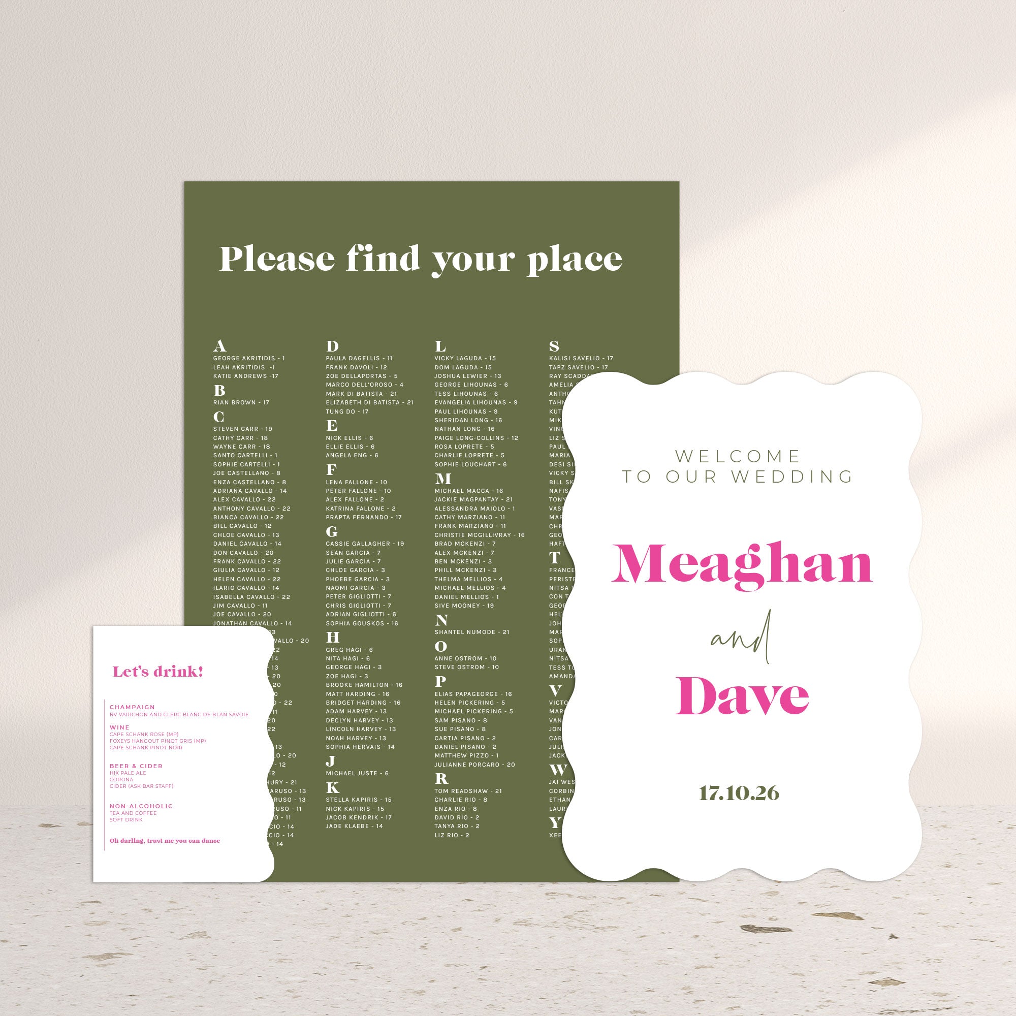 MEAGHAN 3 Sign Package – Ivory & Ink Weddings
