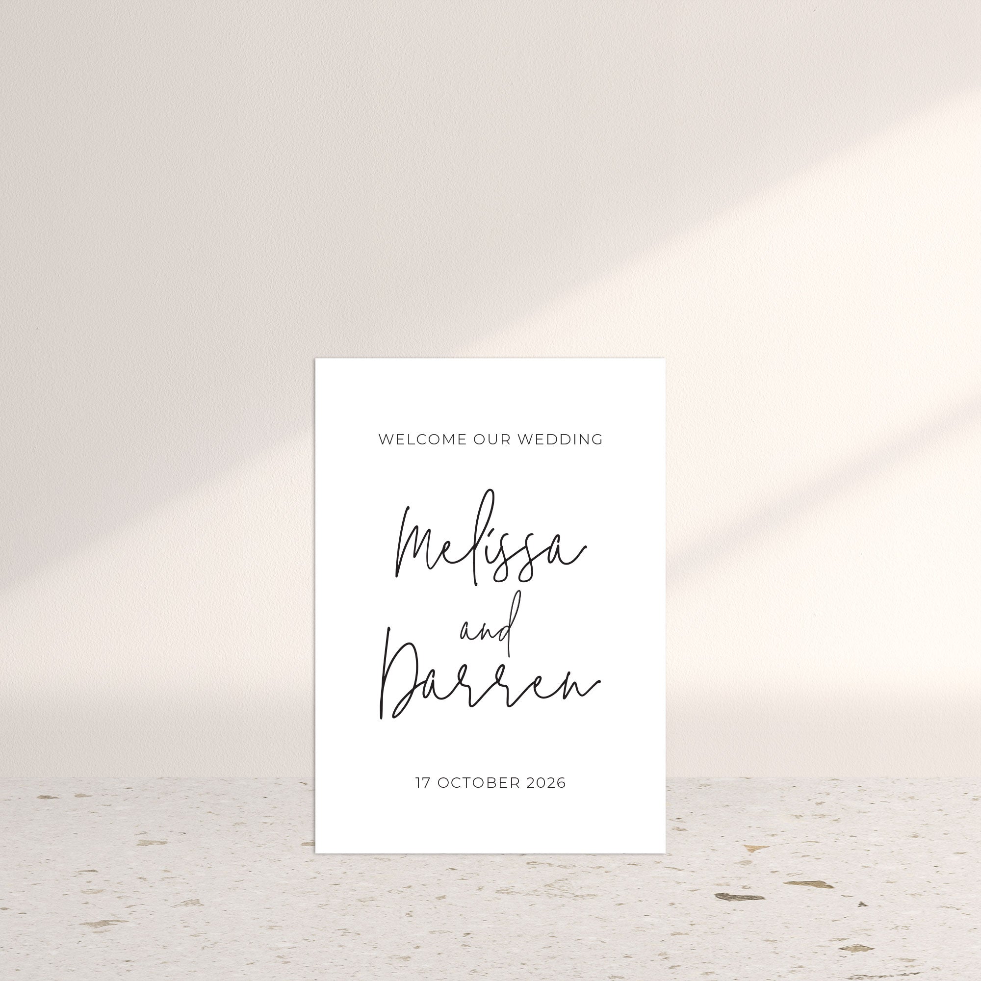 MELISSA Welcome Sign – Ivory & Ink Weddings