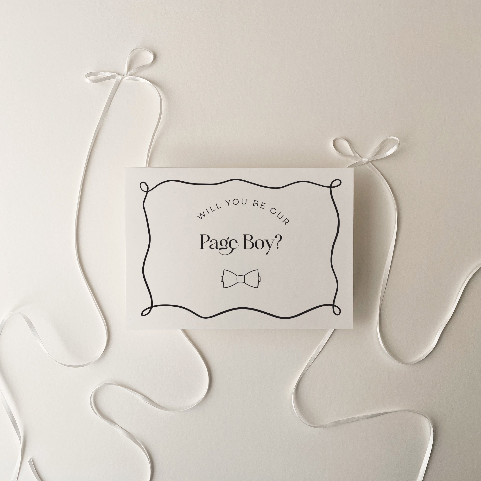 Will You Be Our Page Boy Card – Ivory & Ink Weddings