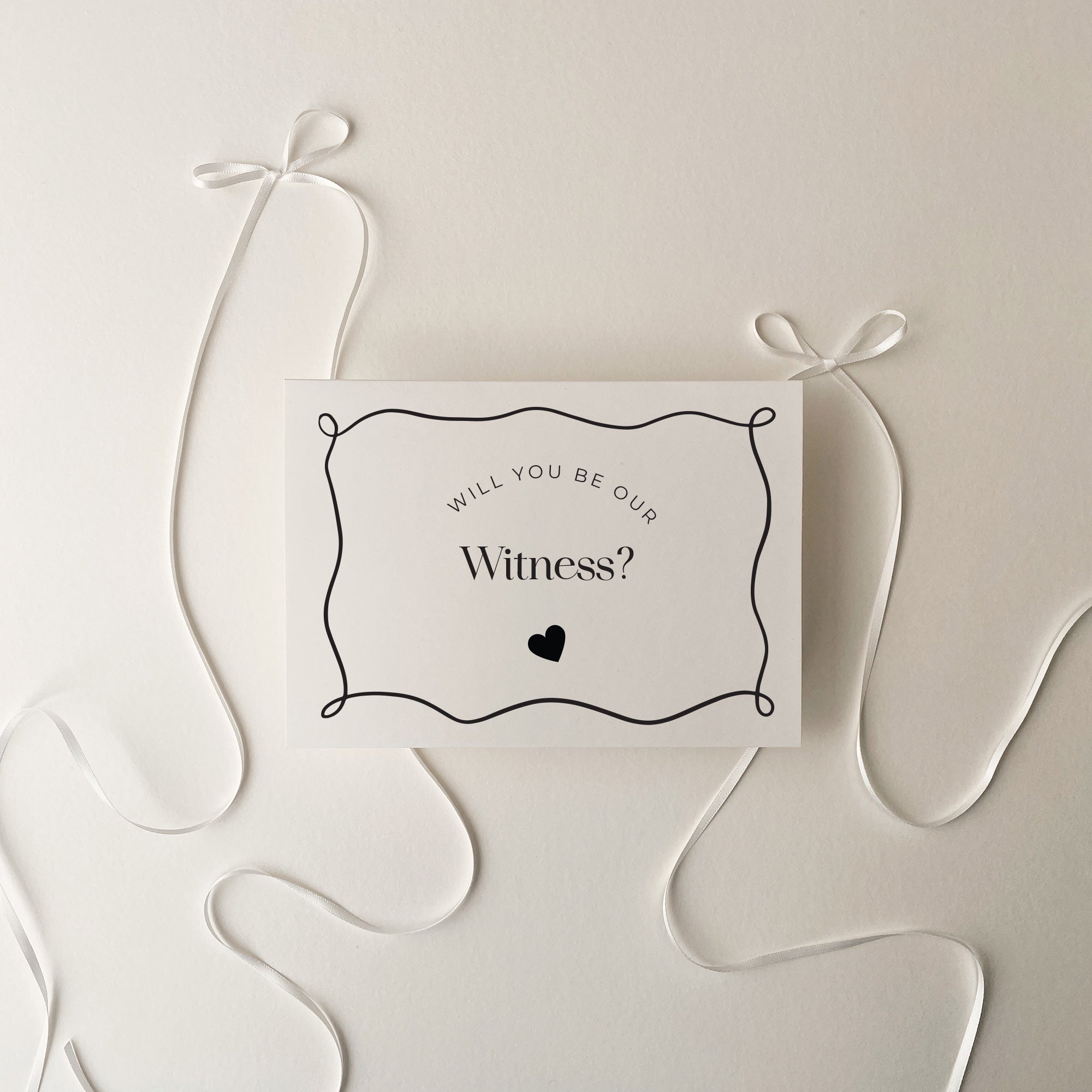 Will You Be Our Witness Card – Ivory & Ink Weddings