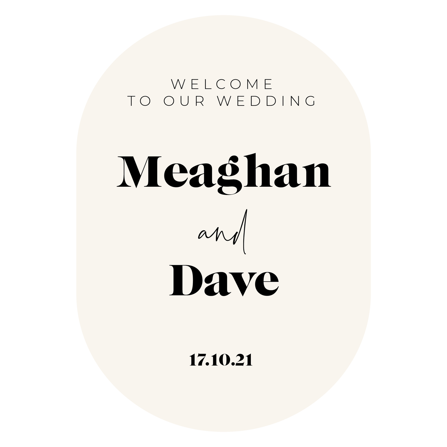 MEAGHAN Welcome Sign – Ivory & Ink Weddings