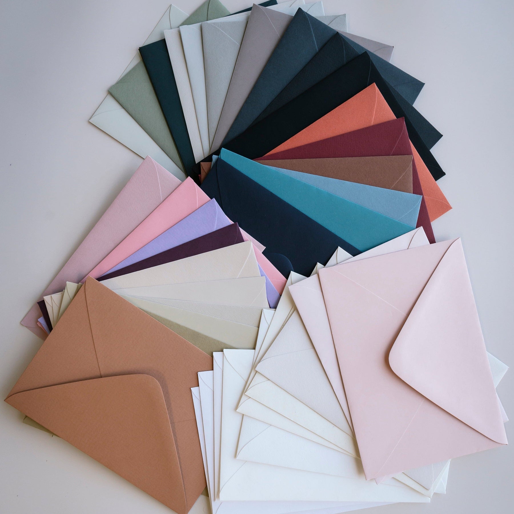 Coloured Envelopes – Ivory & Ink Weddings